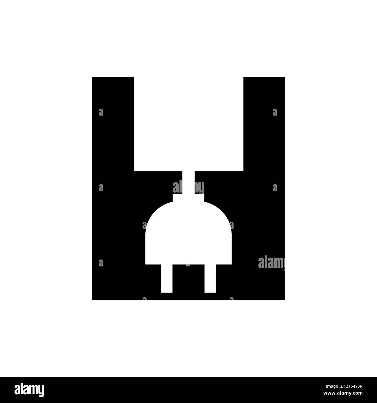 Letter H Electricity or Electrical Logo Concept with Electric Plug ...