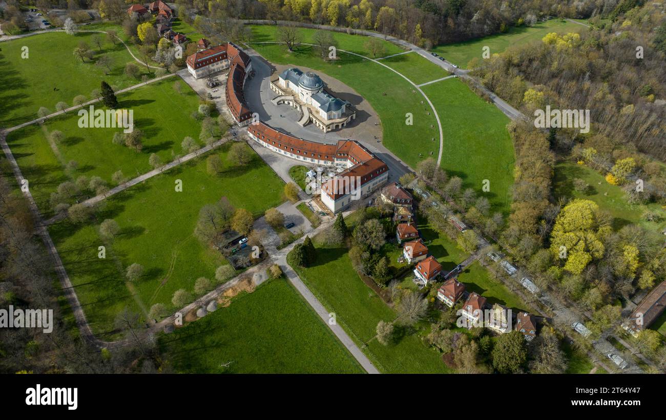 Aerial view, germany, Baden-Wuerttemberg, Stuttgart of Solitude Palace ...