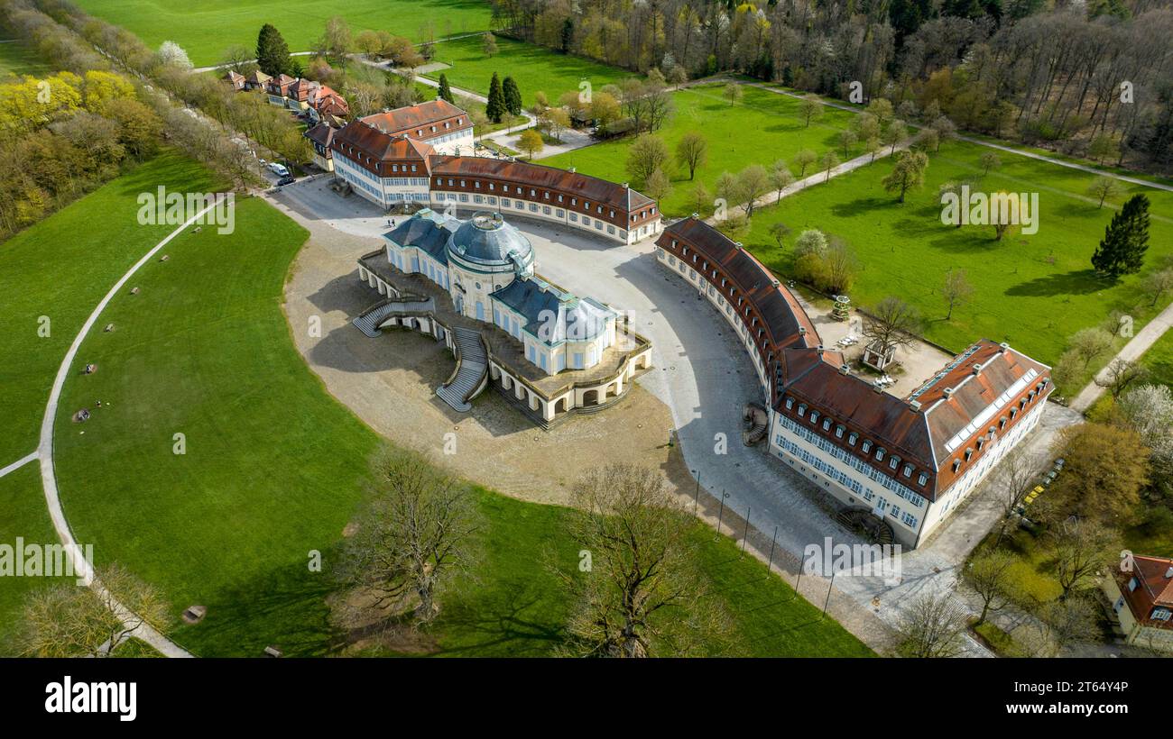 Aerial view, germany, Baden-Wuerttemberg, Stuttgart of Solitude Palace ...