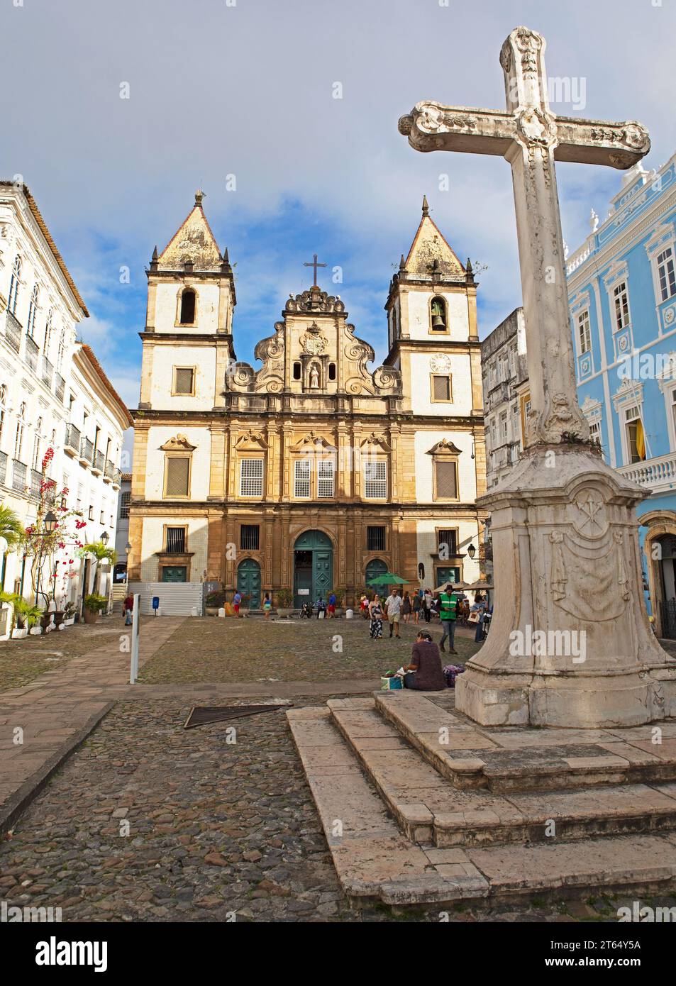 Franciscan Church on Largo do Cruzeiro de Sao Francisco in the historic ...