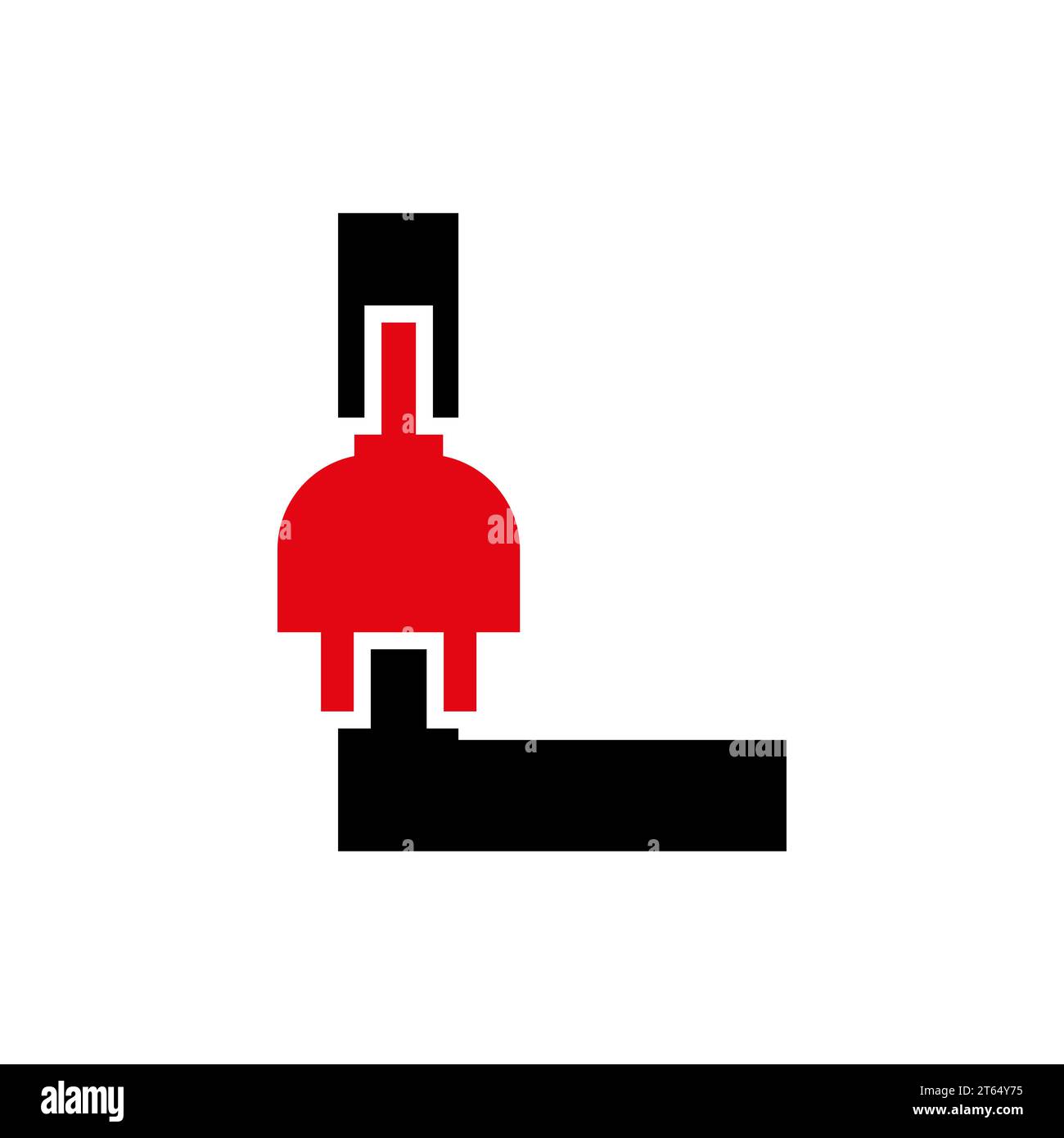Letter L Electricity or Electrical Logo Concept with Electric Plug ...