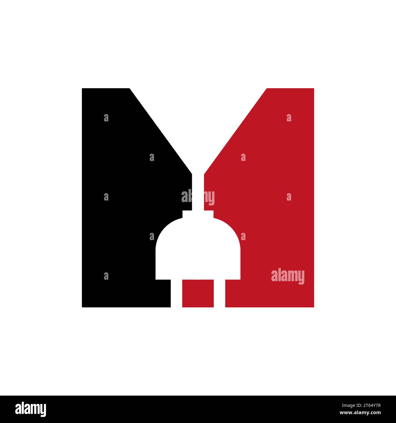 Letter M Electricity or Electrical Logo Concept with Electric Plug ...