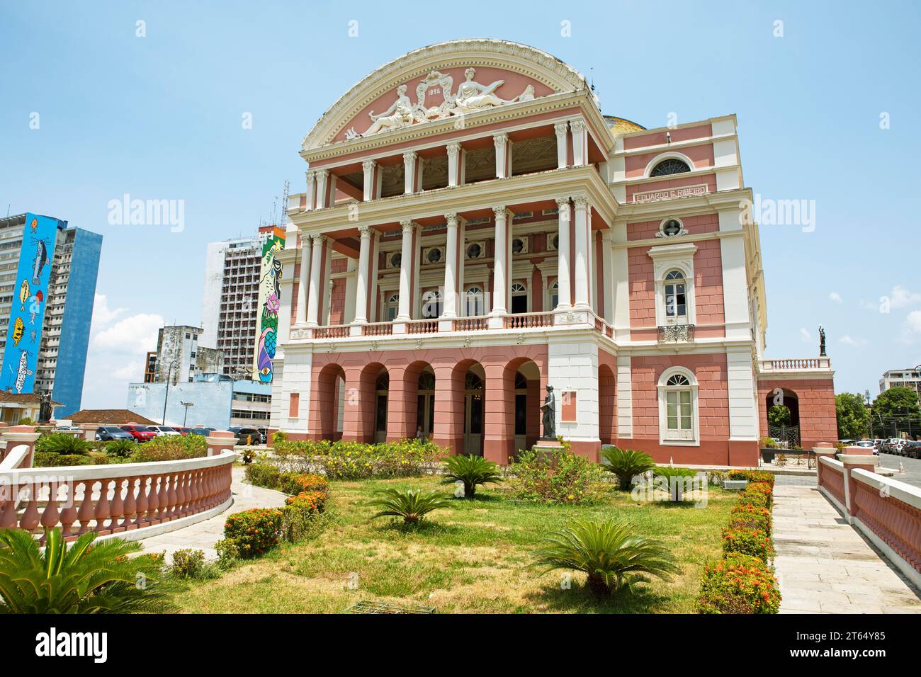 Teatro Amazonas, opera house on Praca Sao Sebastiao square, Manaus ...
