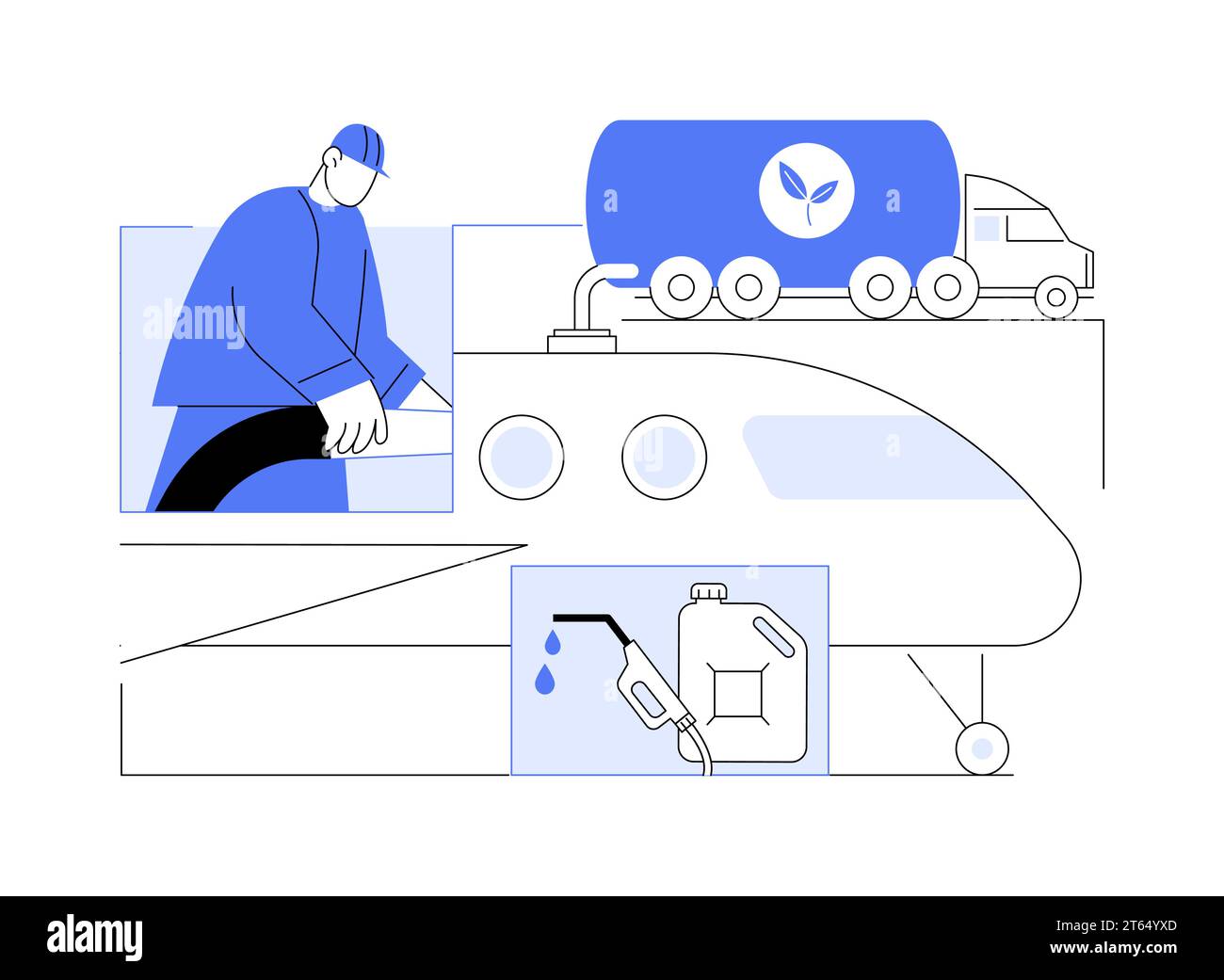 Sustainable aviation fuel abstract concept vector illustration Stock ...