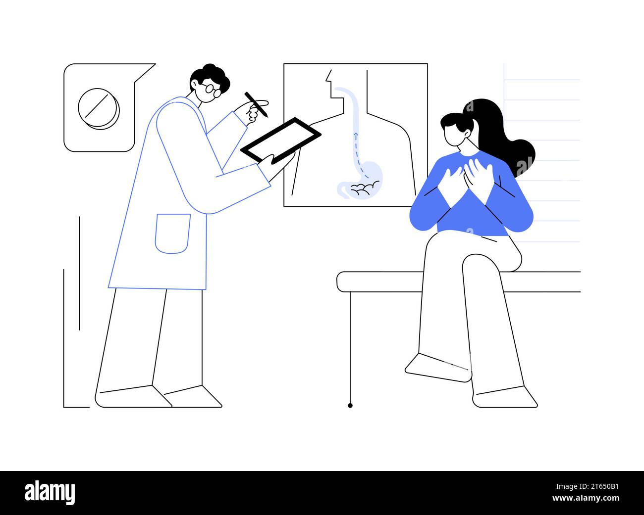 Heartburn abstract concept vector illustration Stock Vector Image & Art ...