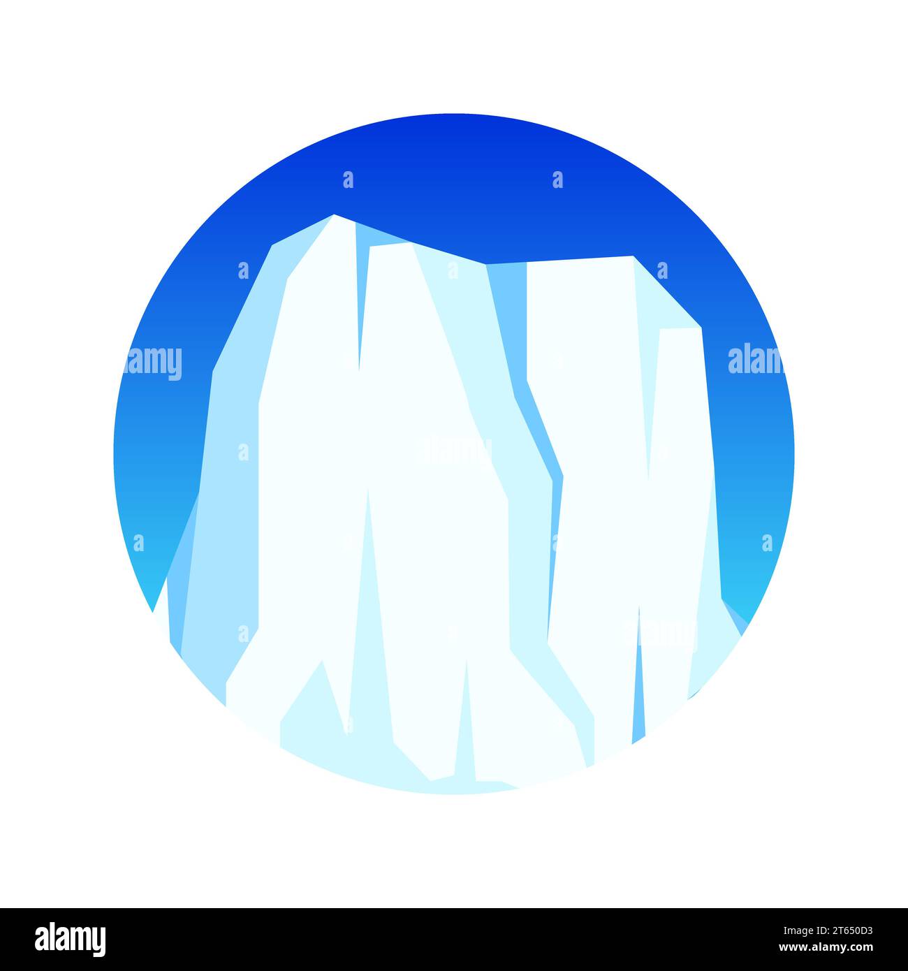 Antarctica iceberg floating snowy mountains Stock Vector Images - Alamy