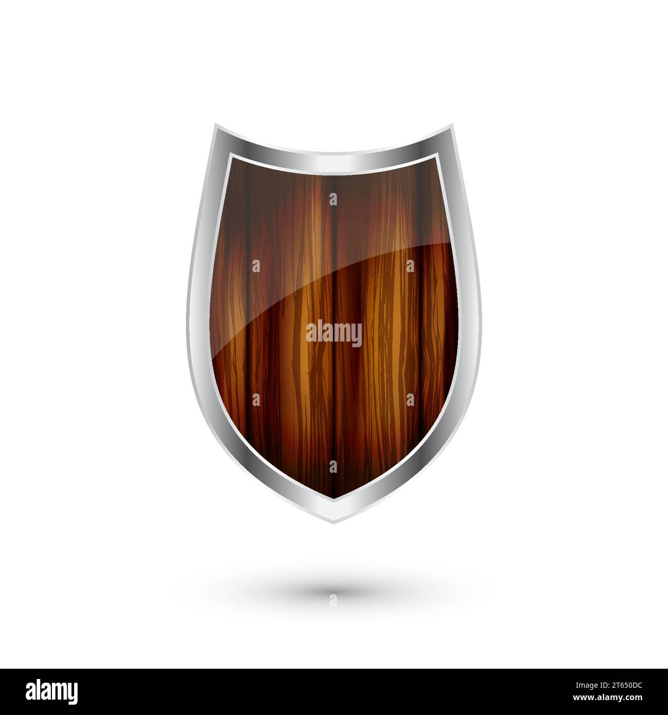 Wooden vintage shield icon. Black heraldic shield. Protection and ...