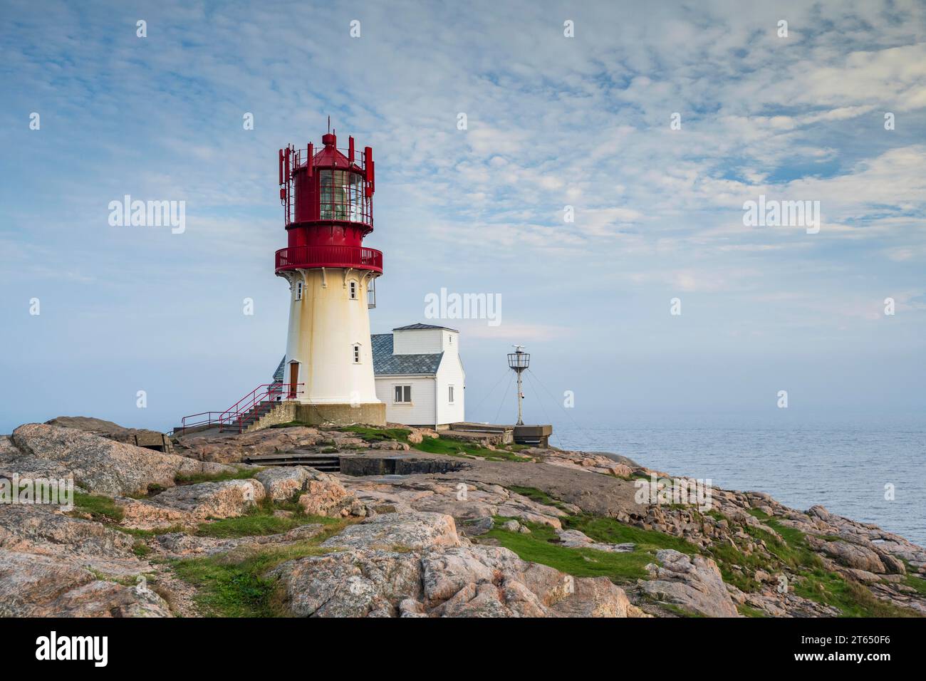 Lindesnes lighthouse at Norway's southernmost point, South Cape, Norway ...