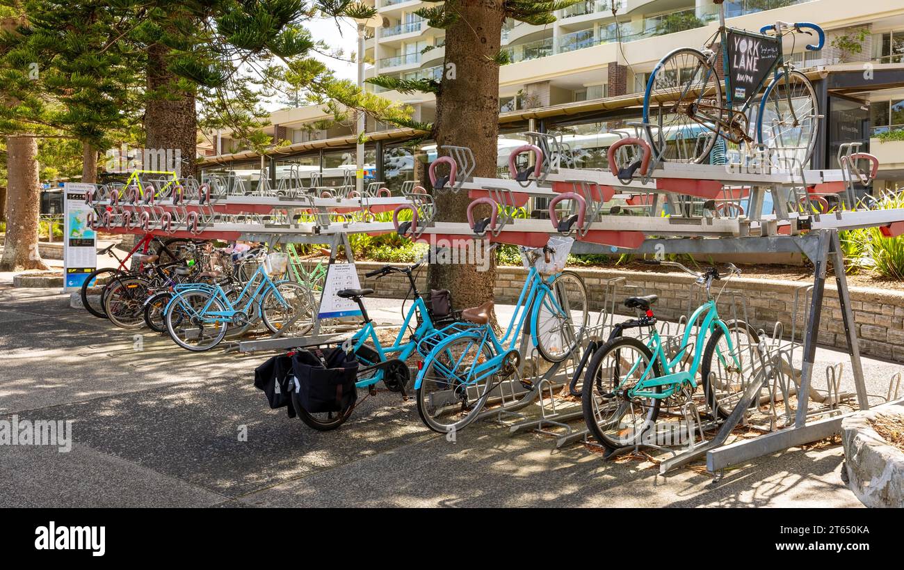 Bicycle rack for storing bikes while at work or visiting Manly, Sydney ...