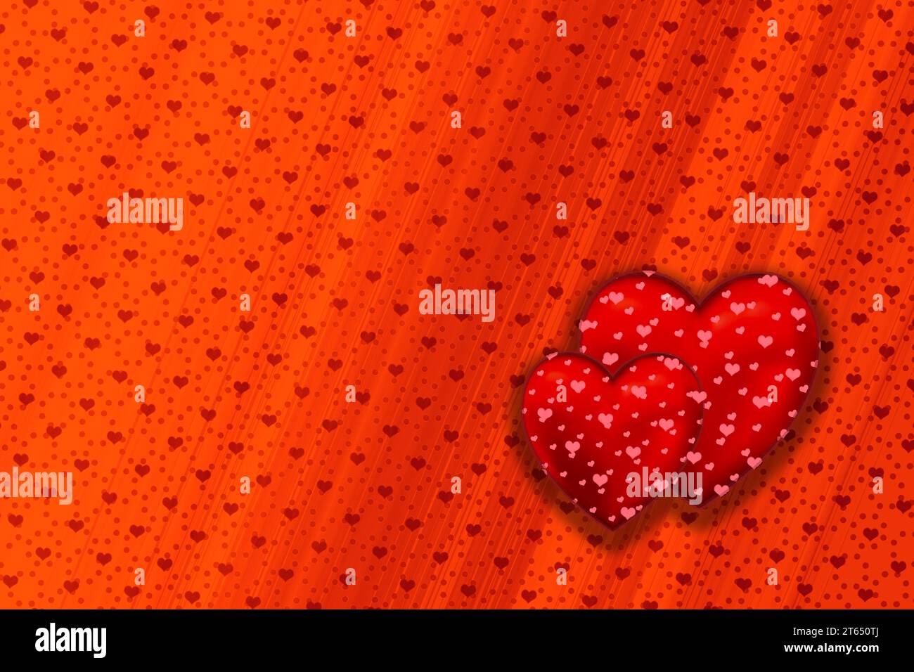 Connected hearts for love background for happy valentines day card for ...