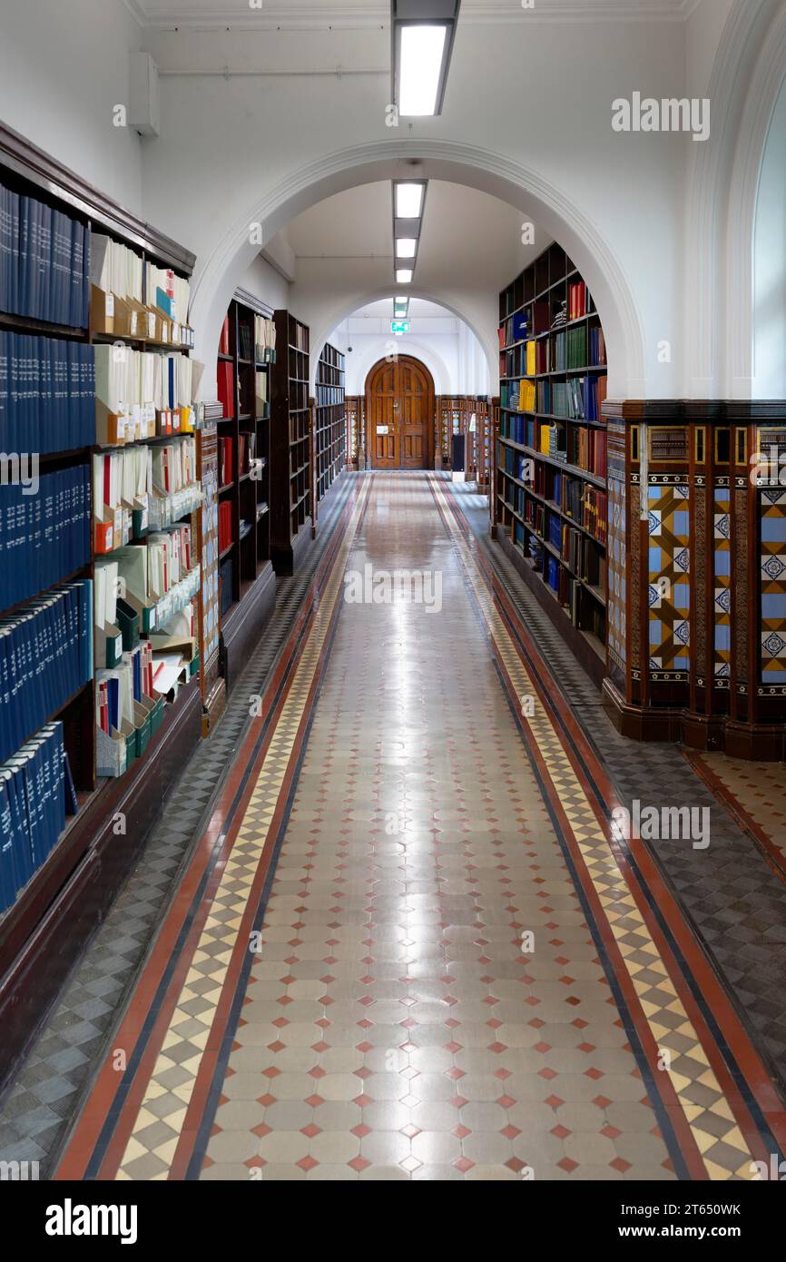 Interior view, mosaic, corridor, Leeds Central Library, Leeds, England ...