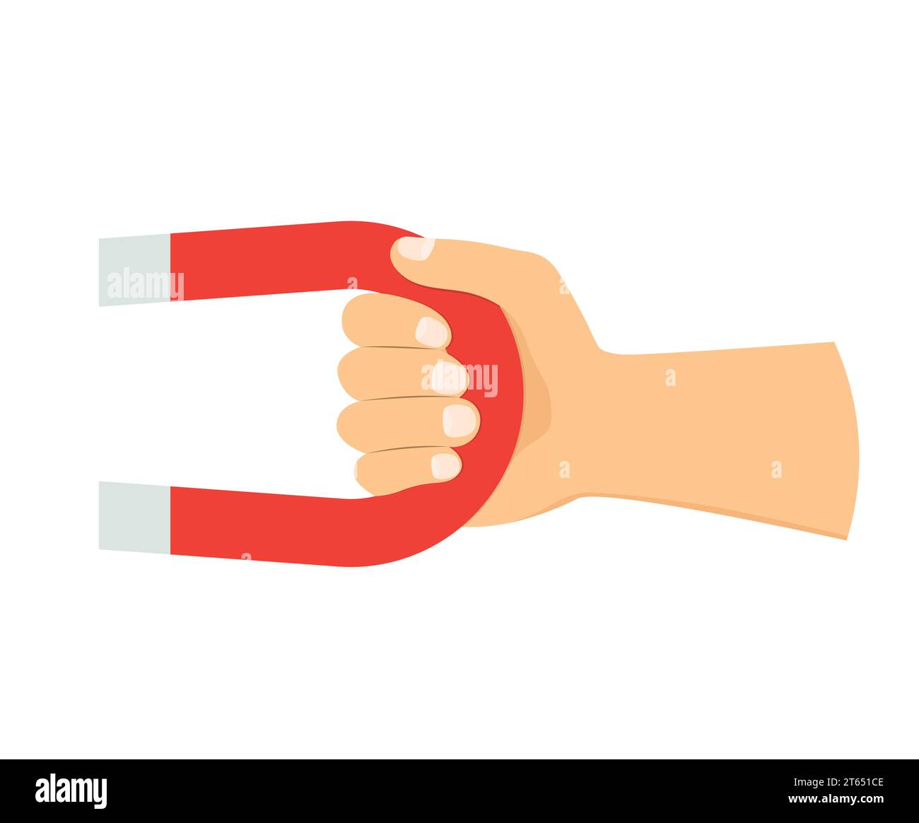 hand holding magnet- vector illustration Stock Vector Image & Art - Alamy