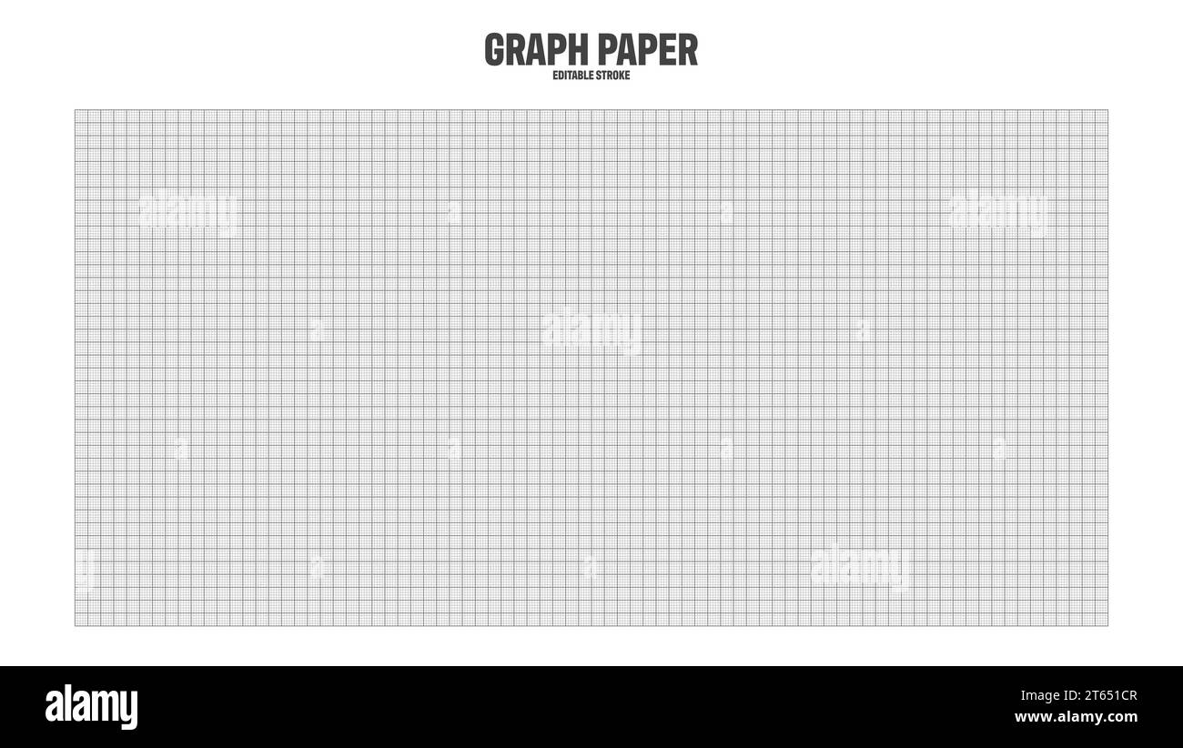 Sheet of graph paper with grid. Millimeter paper texture, geometric ...