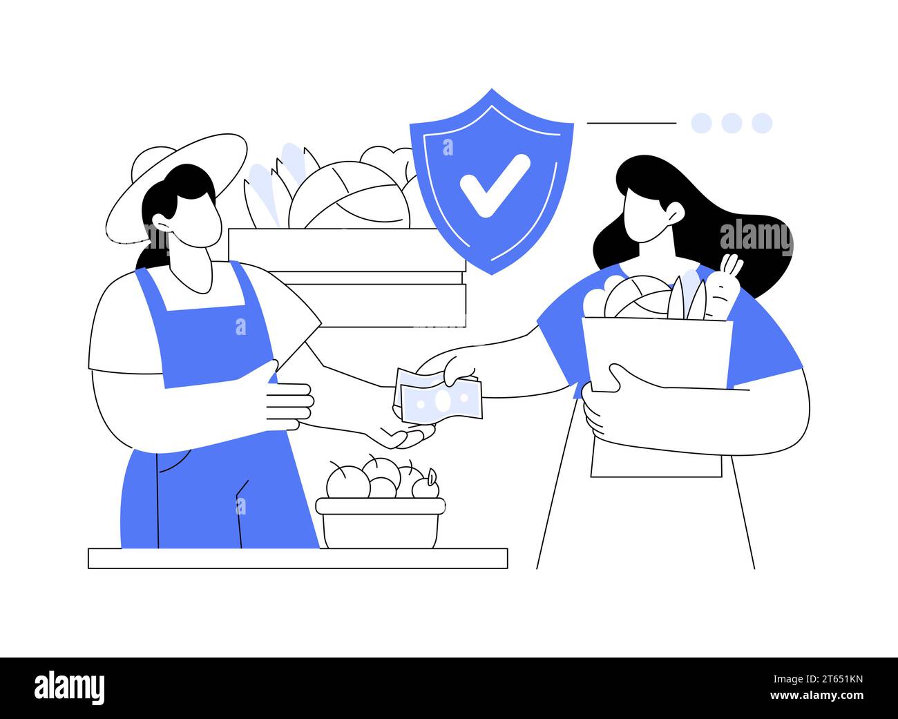 Safe food availability abstract concept vector illustration Stock ...