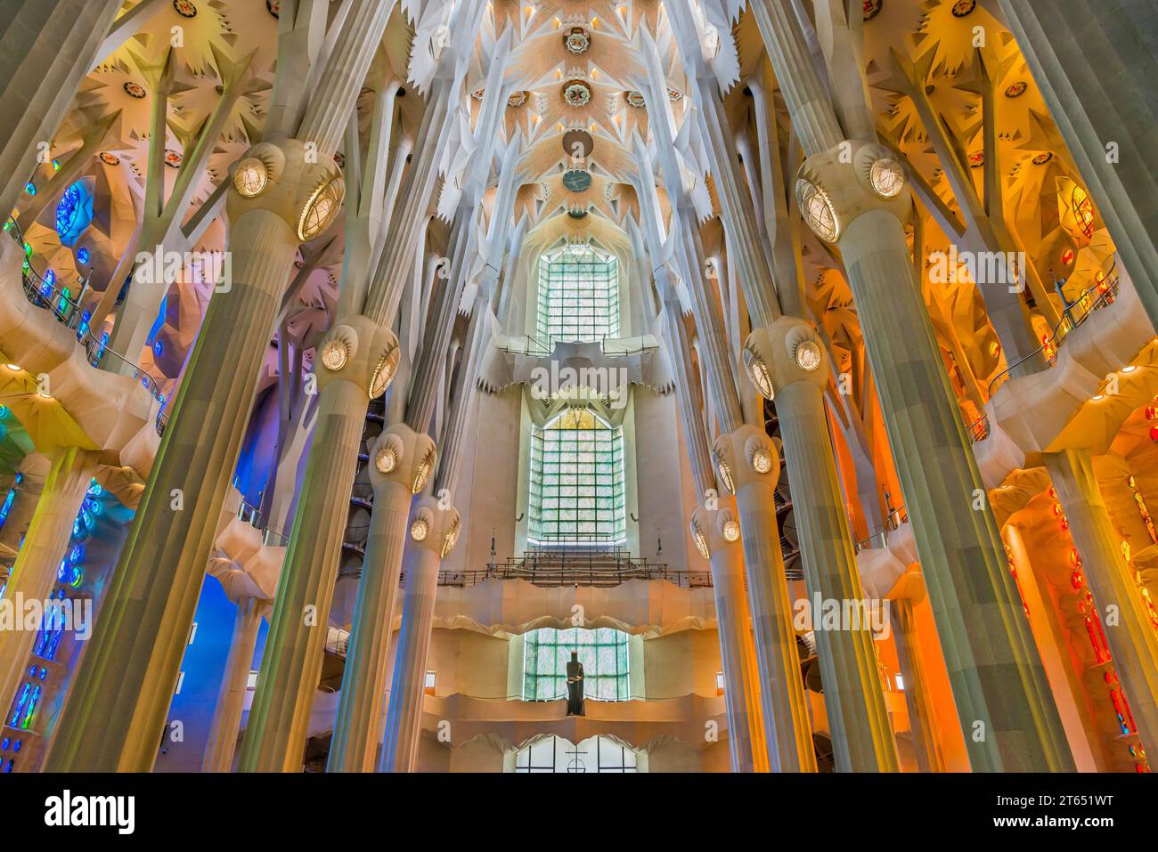 Interior of the Familia Sagrada, religion, Christianity, by the ...