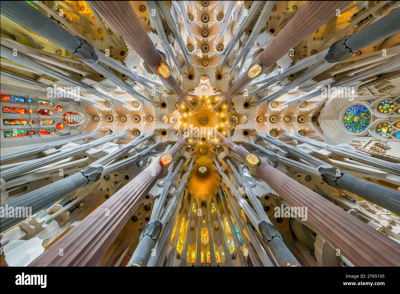 Interior of the Familia Sagrada, religion, Christianity, by the ...