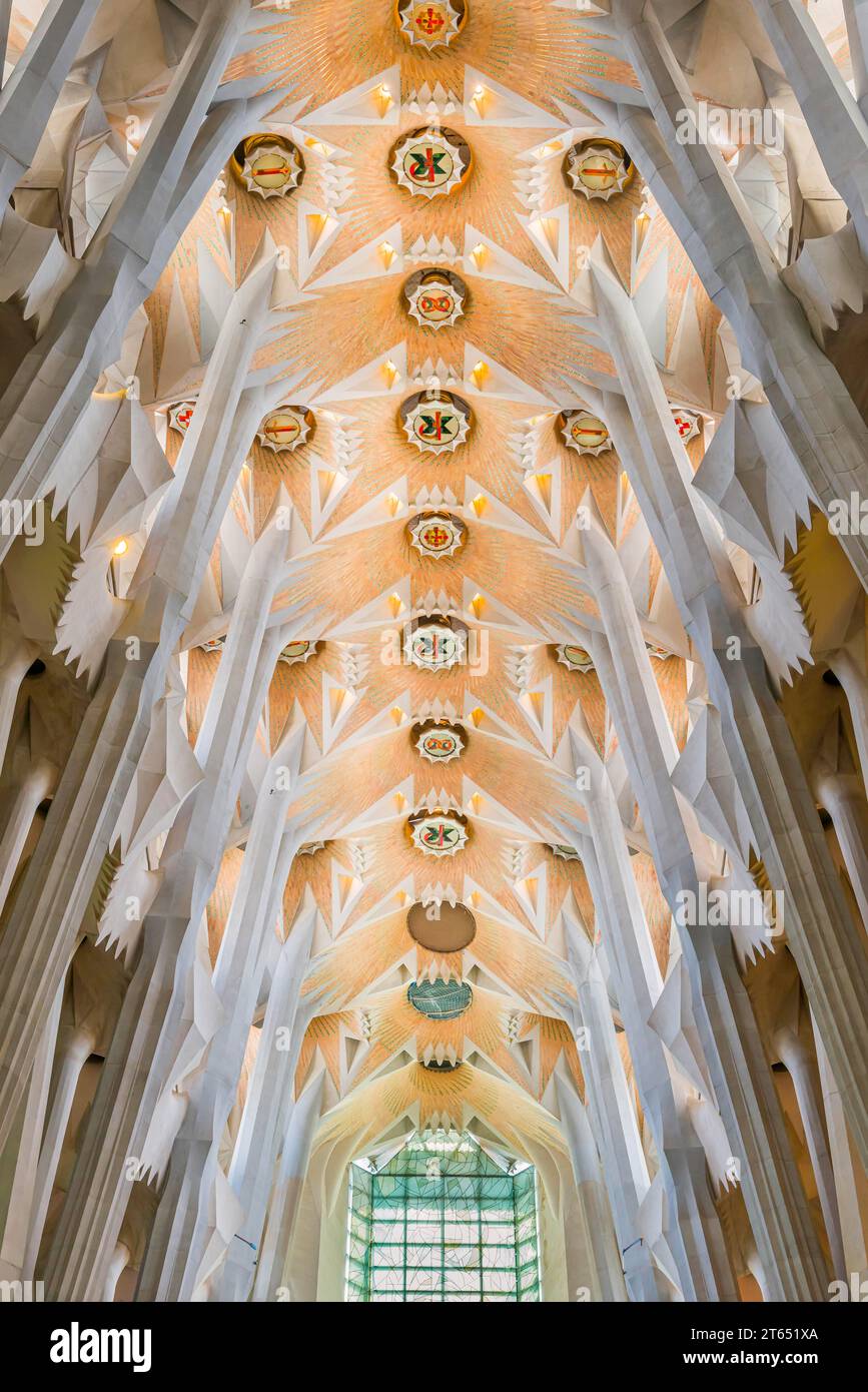 Interior of the Familia Sagrada, religion, Christianity, by the ...