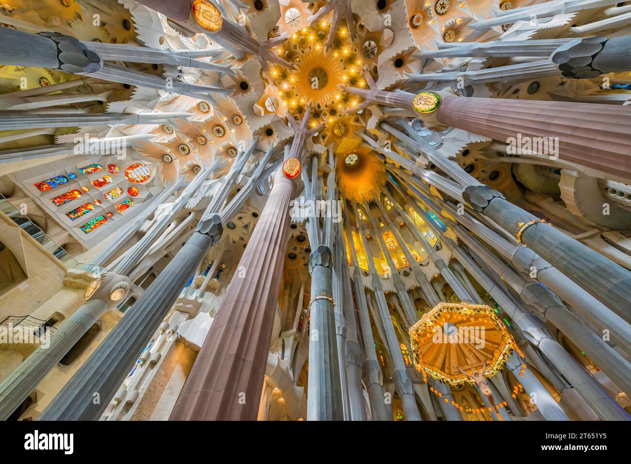 Interior of the Familia Sagrada, religion, Christianity, by the ...