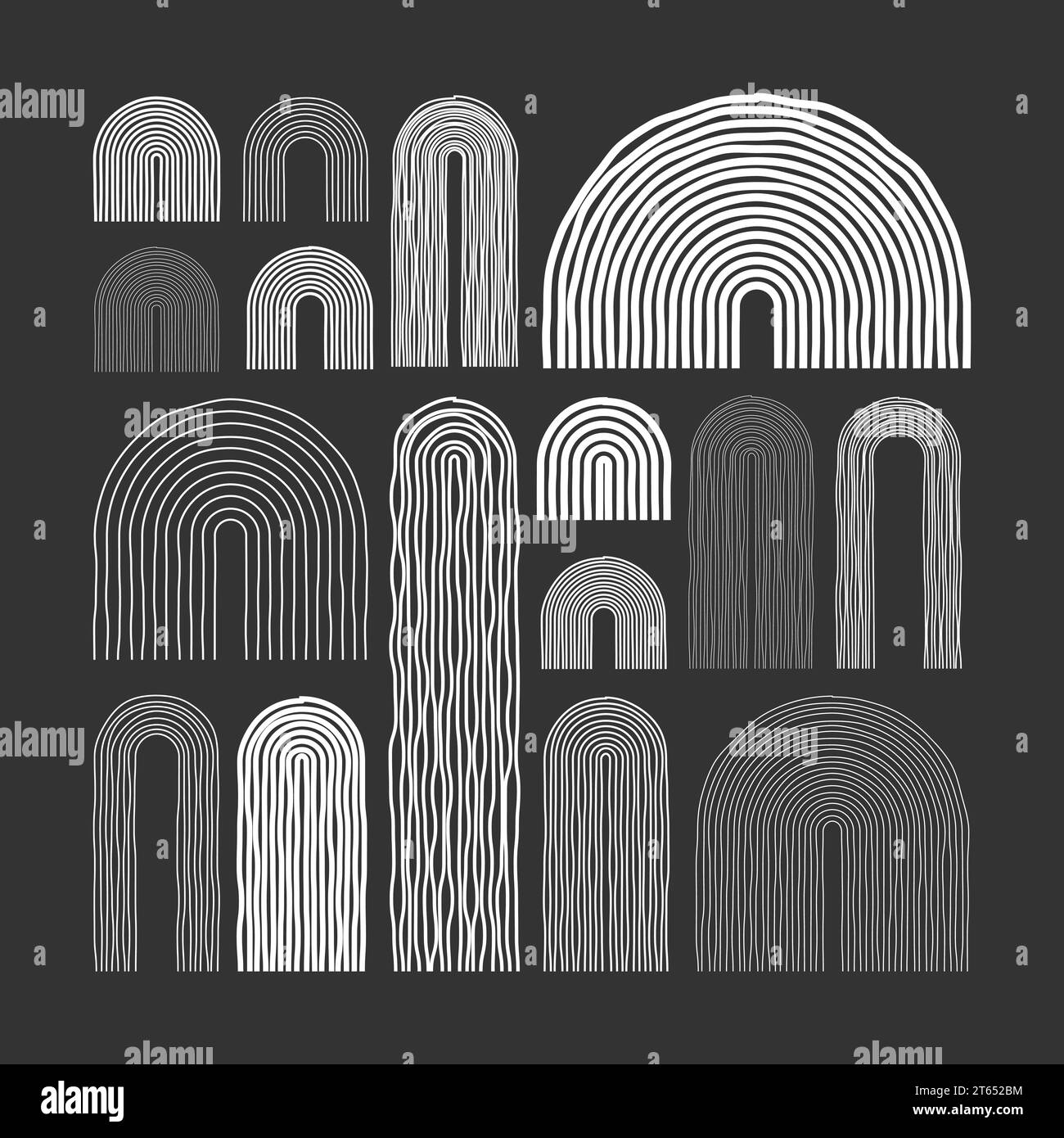 Mid century arch elements, modern geometric shapes. Contemporary design ...