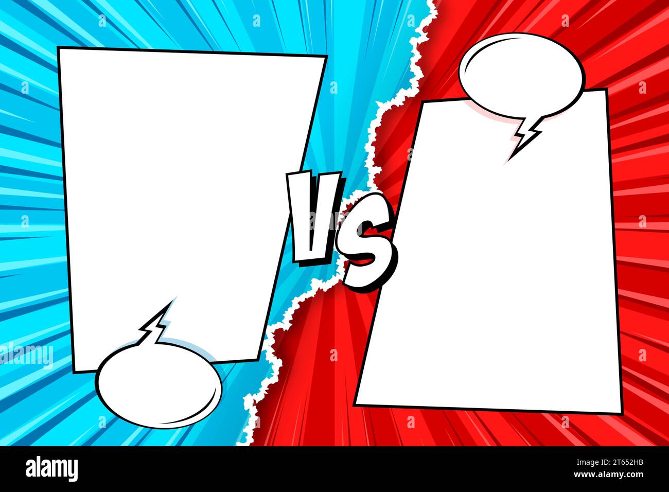 Cartoon comic background. Fight versus. Comics book colorful ...