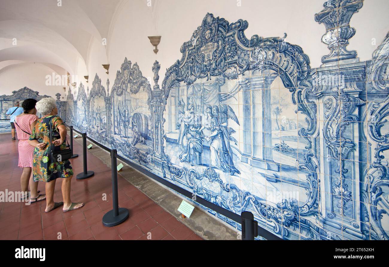 Tile paintings in the cloister, Franciscan church, historic old town ...