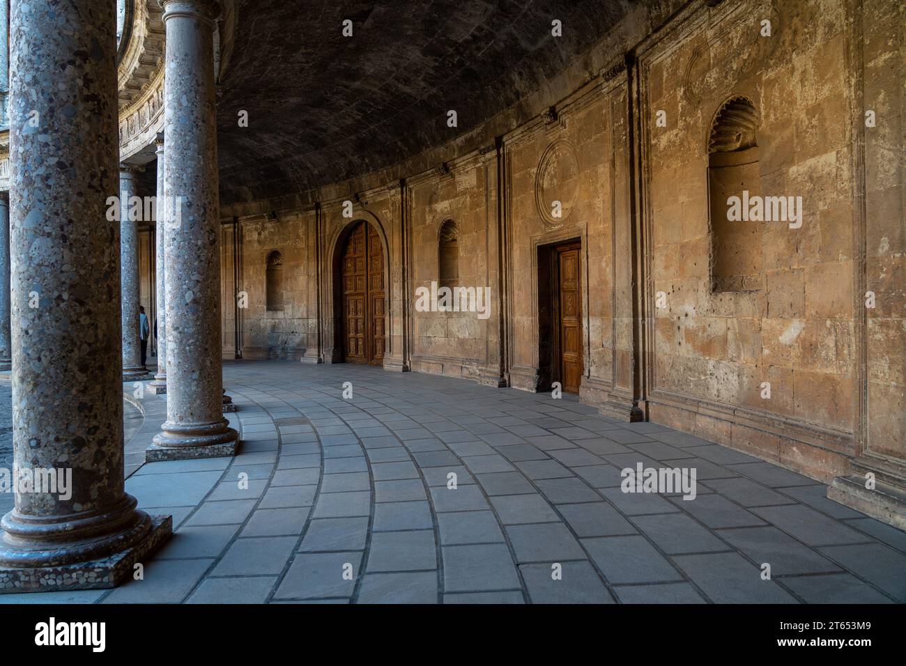 The Renaissance-style Carlos V Palace built inside the Alhambra ...