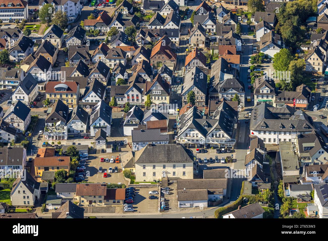 Town center residential area am drostenplatz hi-res stock photography ...