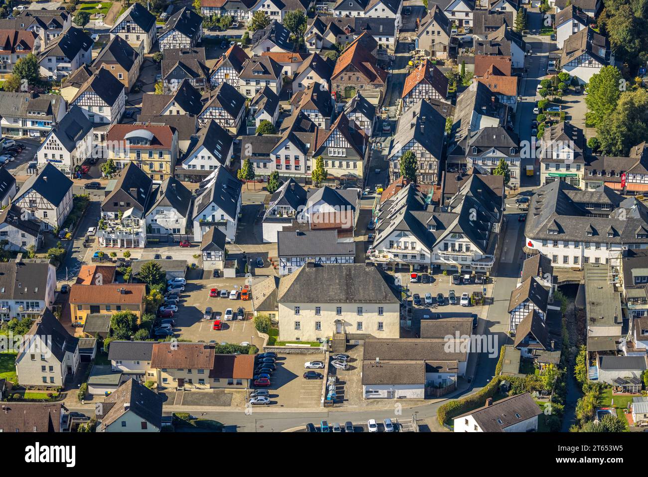 Town center residential area am drostenplatz hi-res stock photography ...