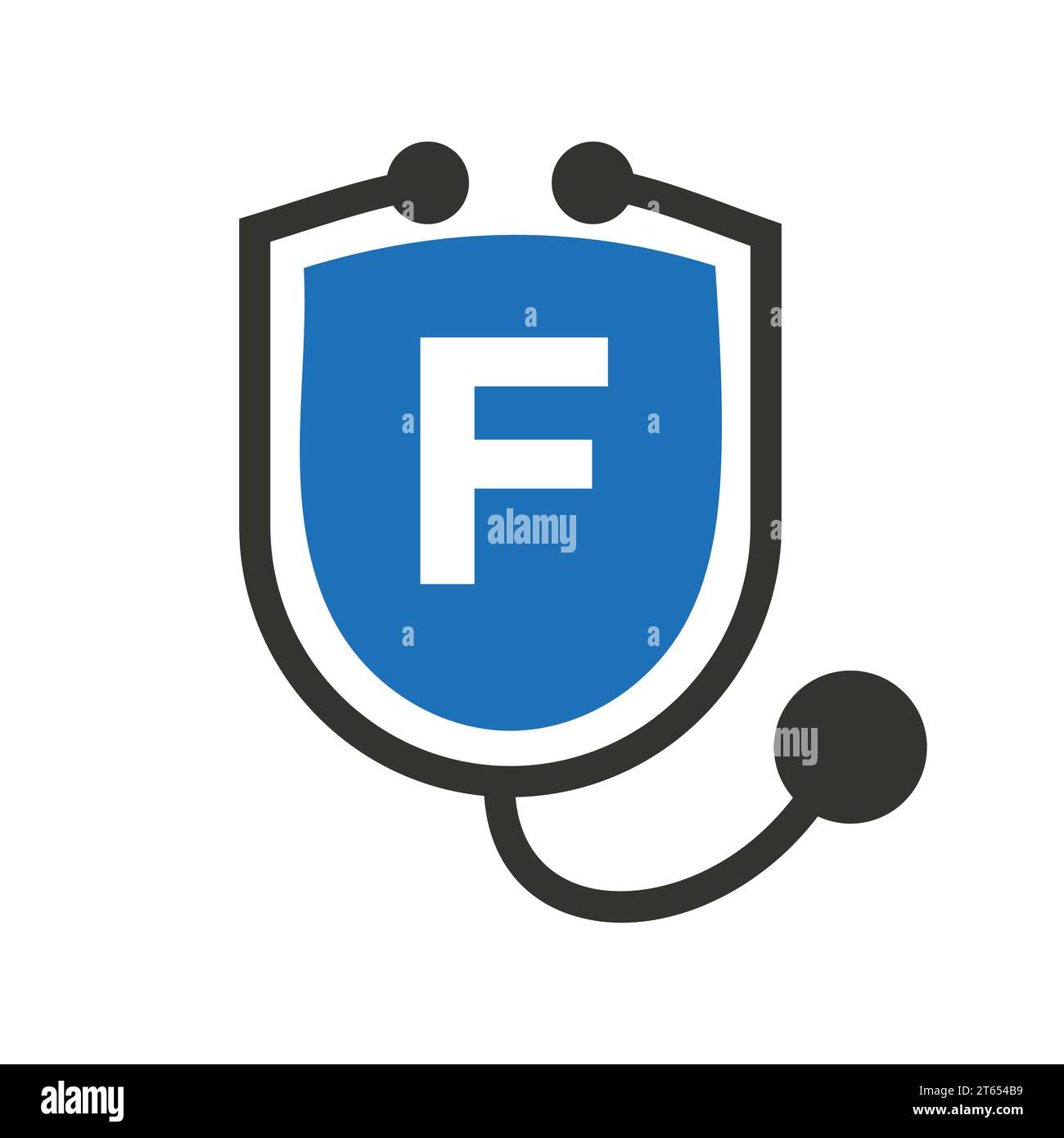Letter F Healthcare Logo. Doctor and Medical Logotype on Letter F ...