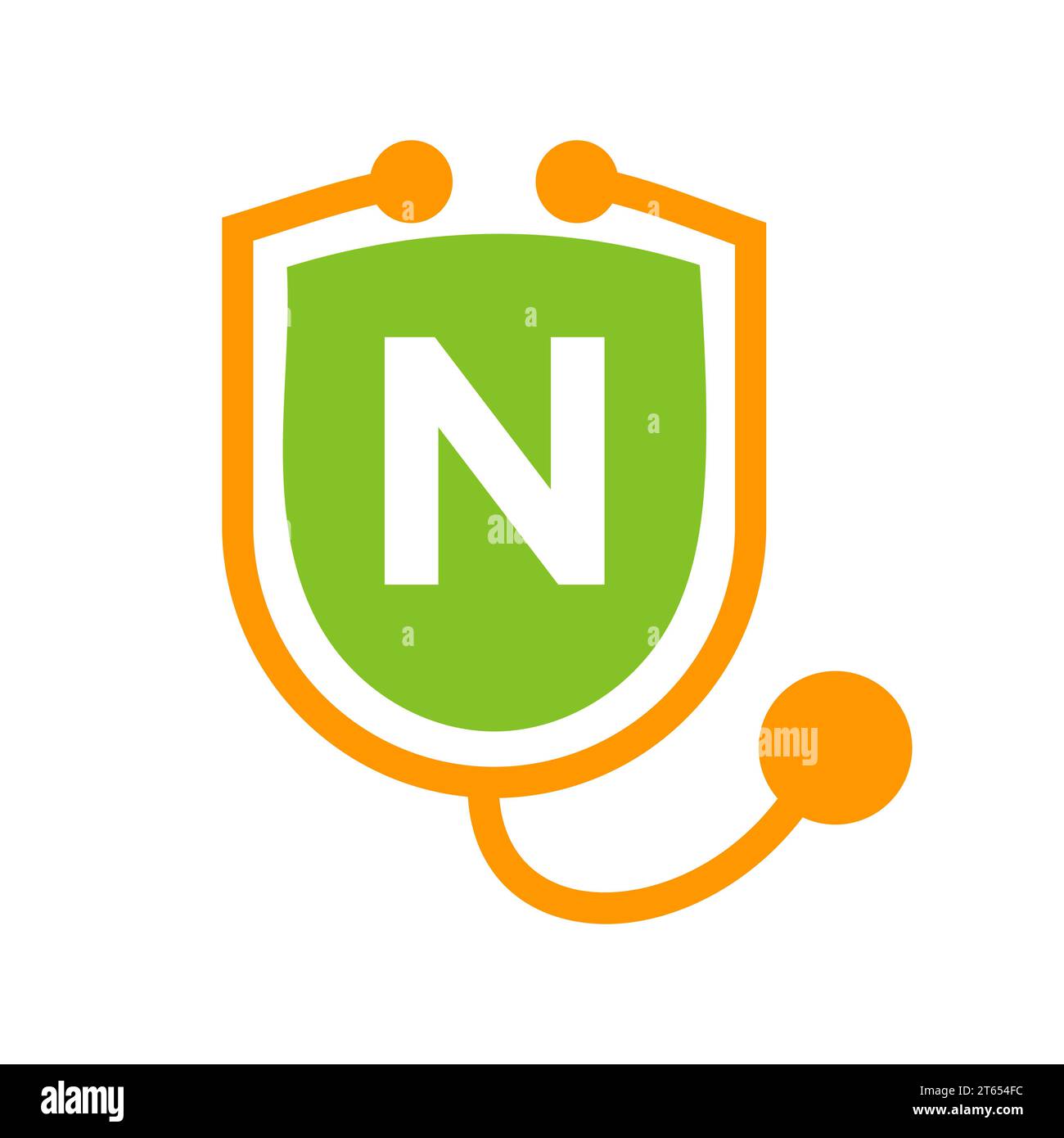 Letter N Healthcare Logo. Doctor and Medical Logotype on Letter N ...