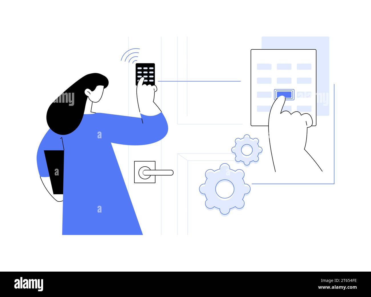 Automatic door opens Stock Vector Images - Alamy