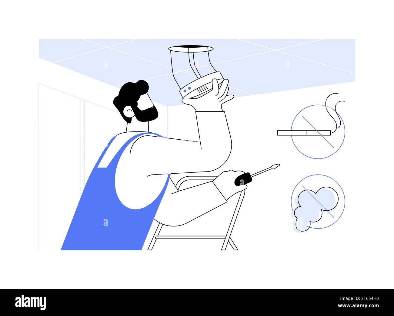 Smoke and gas sensor abstract concept vector illustration Stock Vector ...