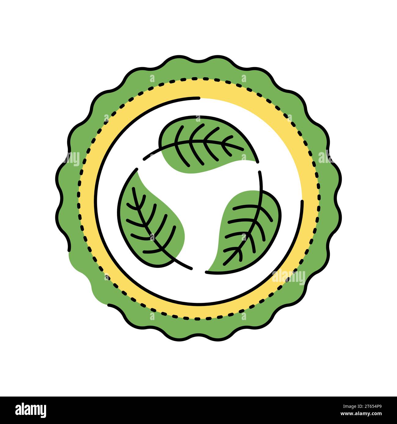 Biodegradable logo color line icon. Composting. Vector isolated element ...