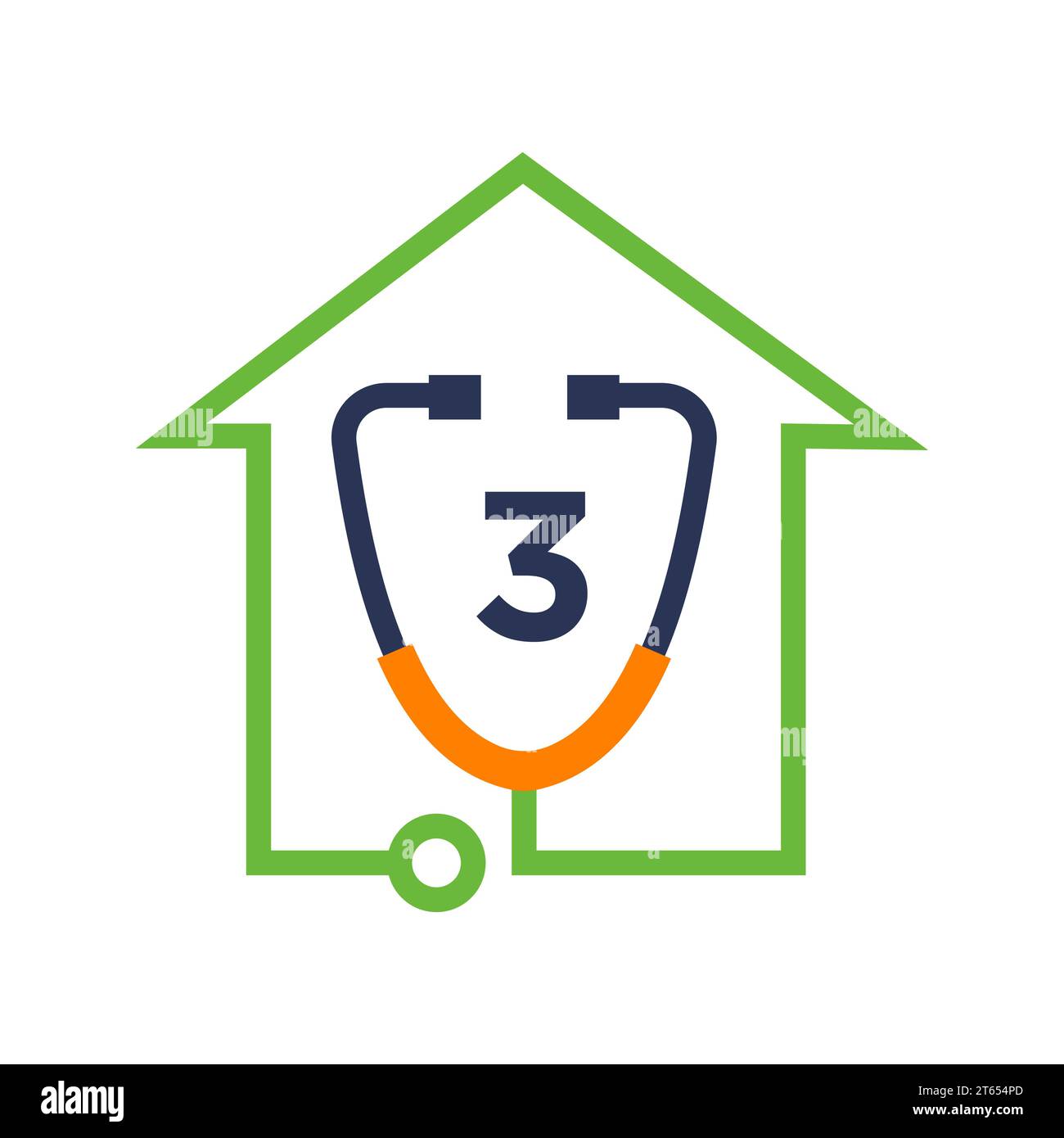 Letter 3 Healthcare Medical Logo. Doctor and Medical Logotype Concept ...