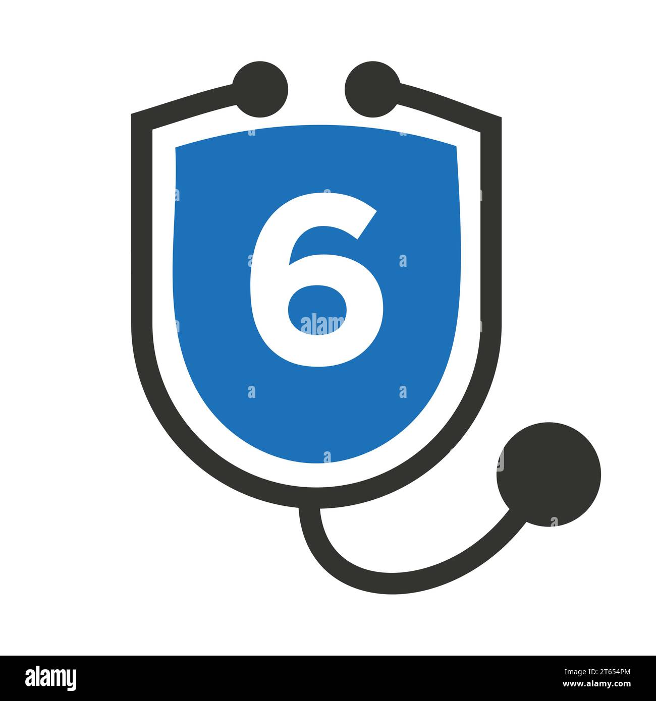 Letter 6 Healthcare Medical Logo. Doctor and Medical Logotype Concept ...