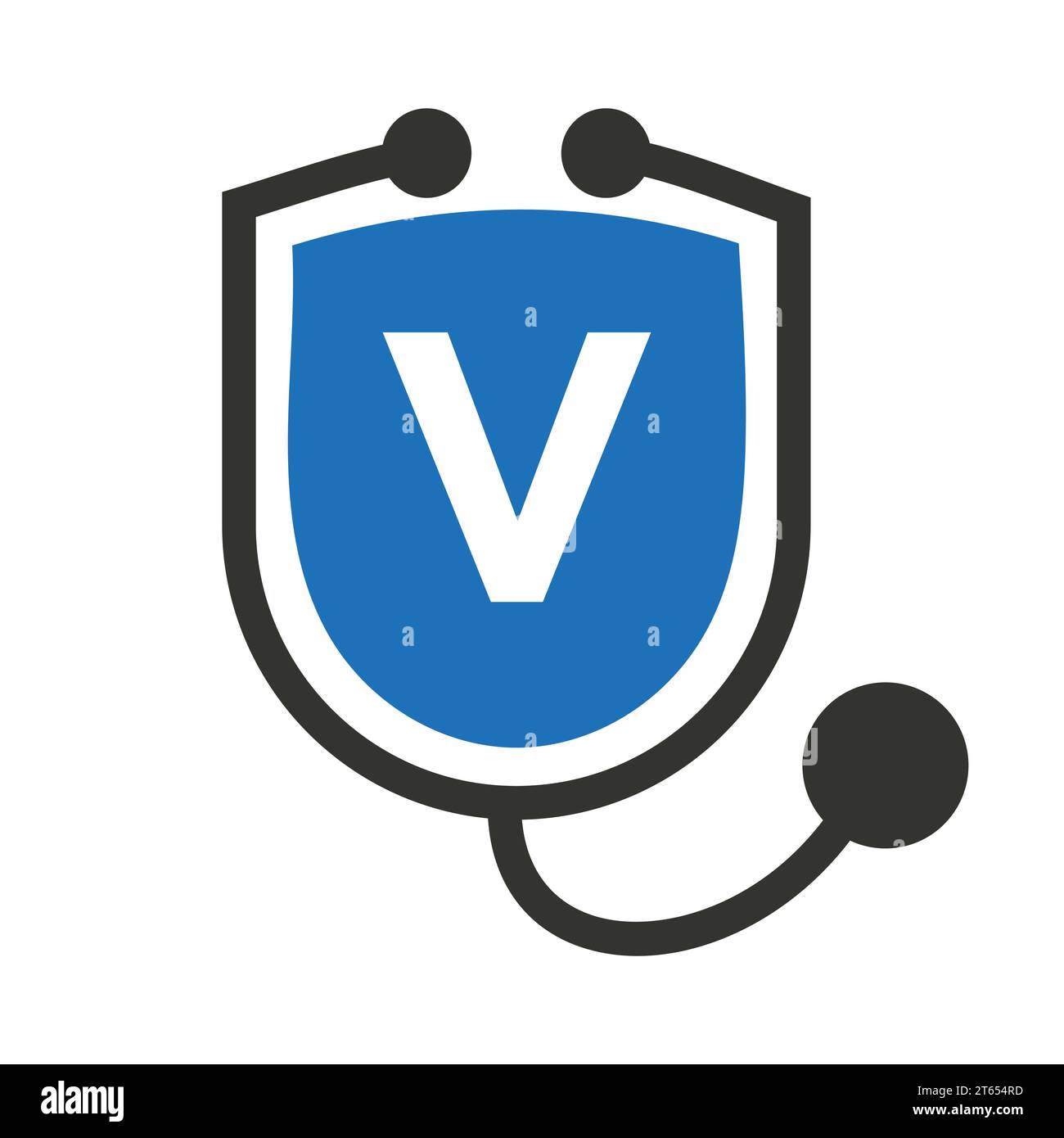 Letter V Healthcare Logo. Doctor and Medical Logotype on Letter V ...