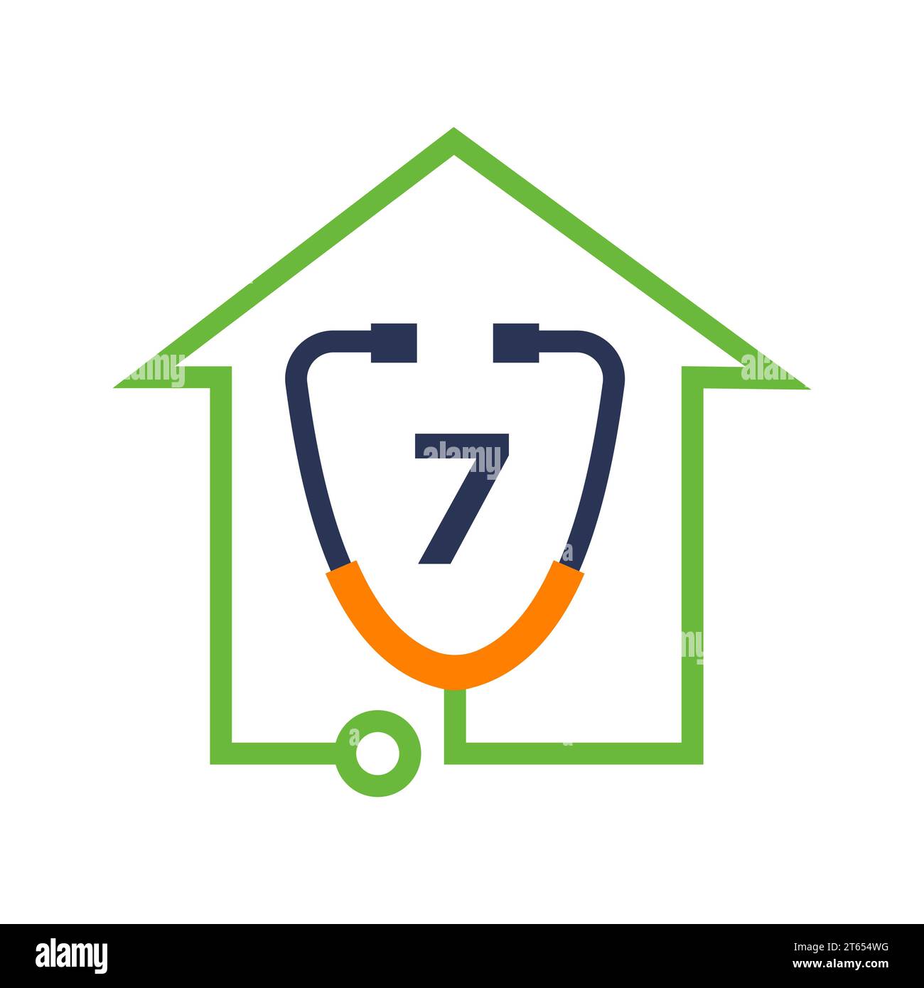 Letter 7 Healthcare Medical Logo. Doctor and Medical Logotype Concept ...