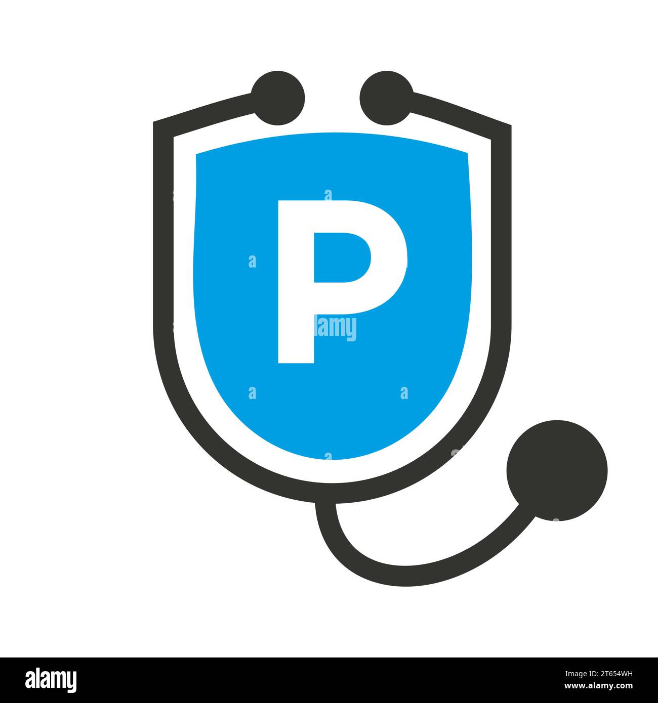 Letter P Healthcare Logo. Doctor and Medical Logotype on Letter P ...