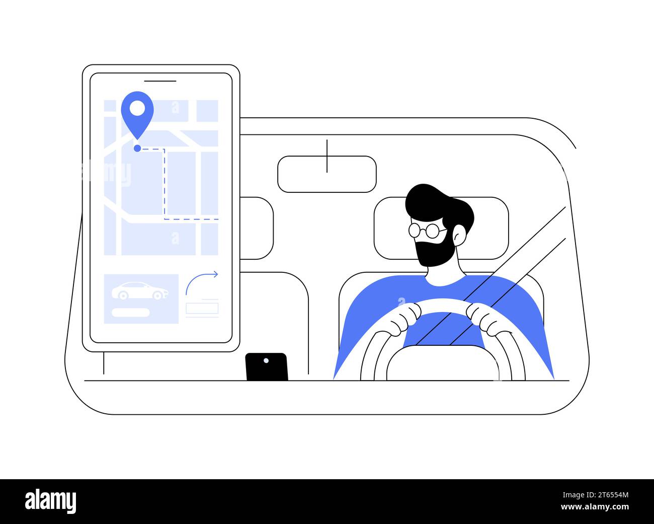 Navigation app abstract concept vector illustration Stock Vector Image ...