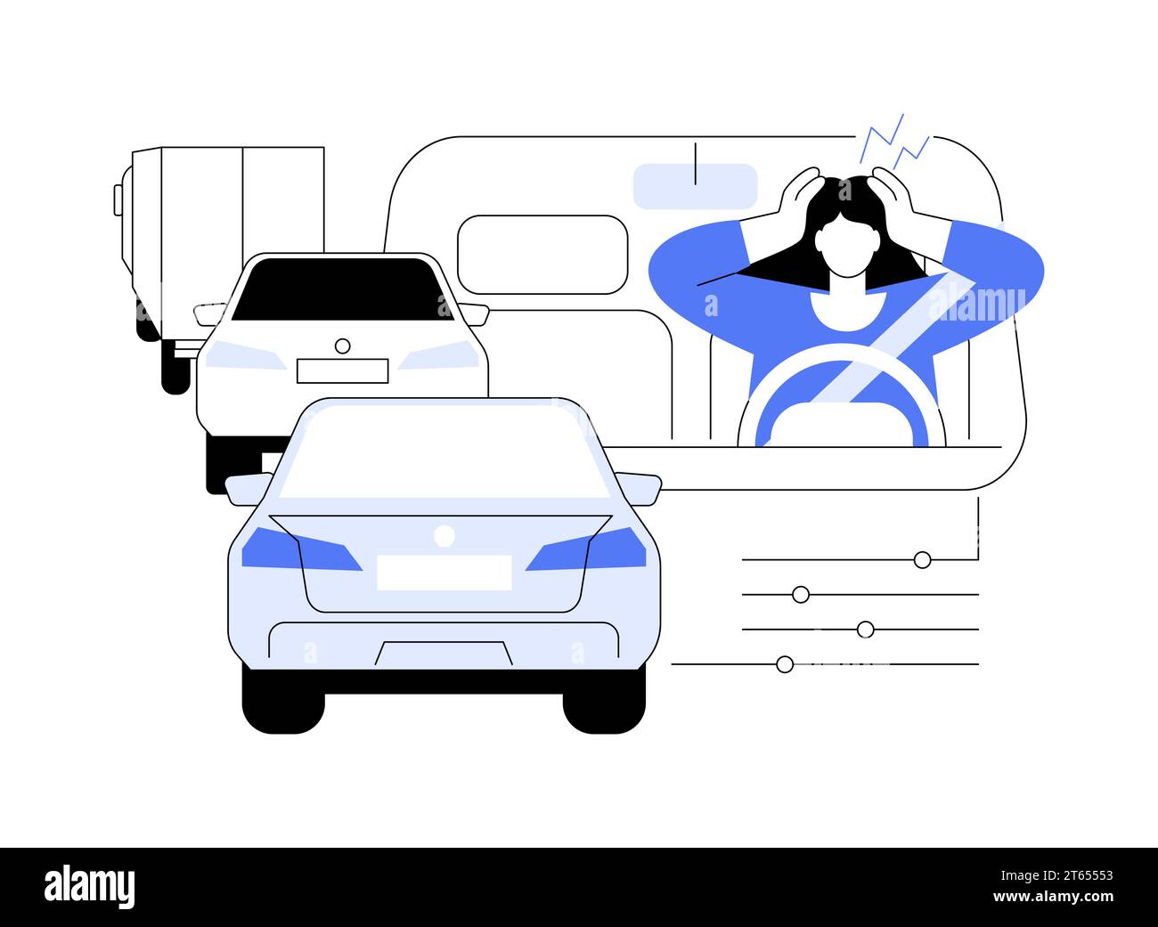 Traffic jam abstract concept vector illustration Stock Vector Image ...