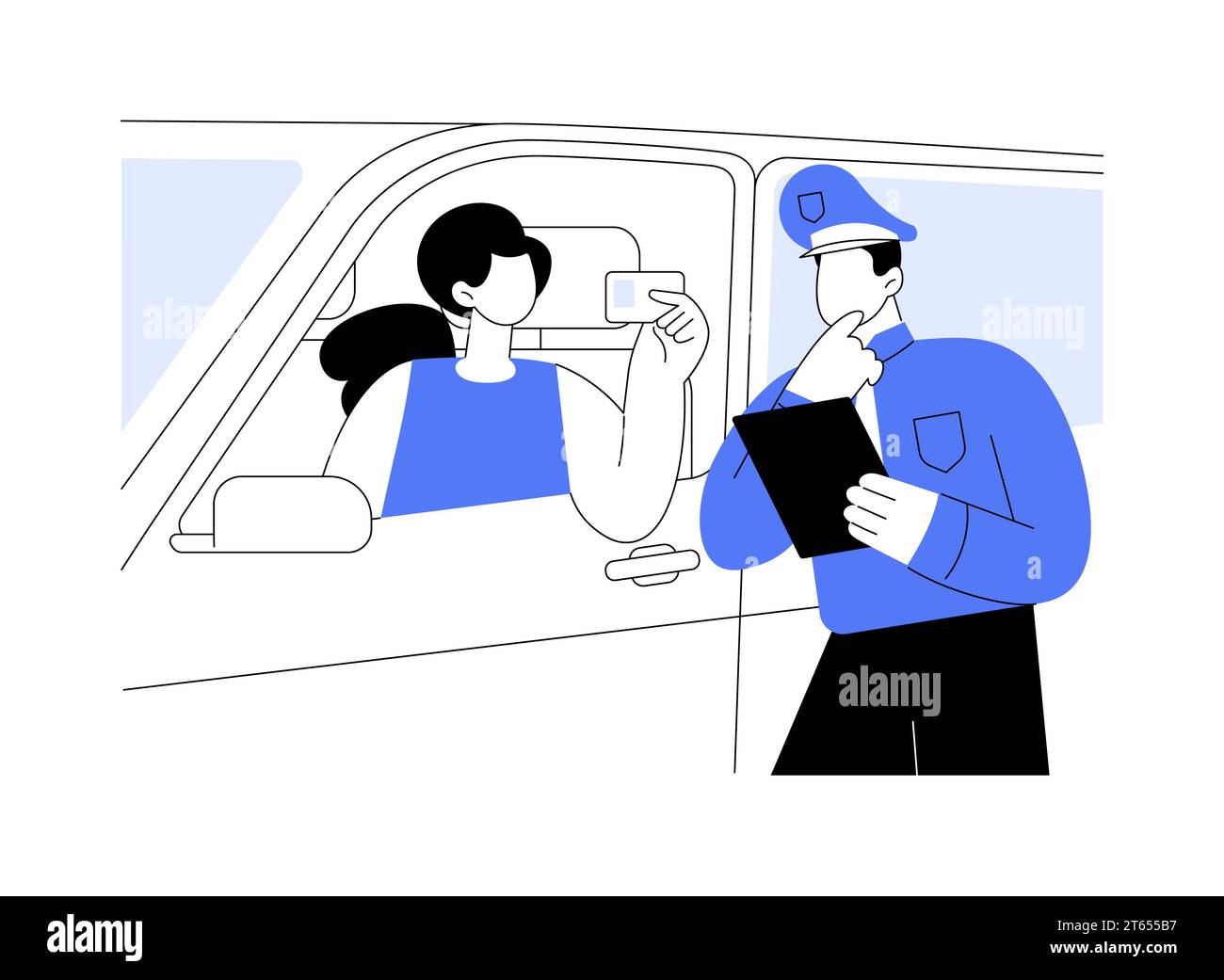 Road police abstract concept vector illustration Stock Vector Image ...