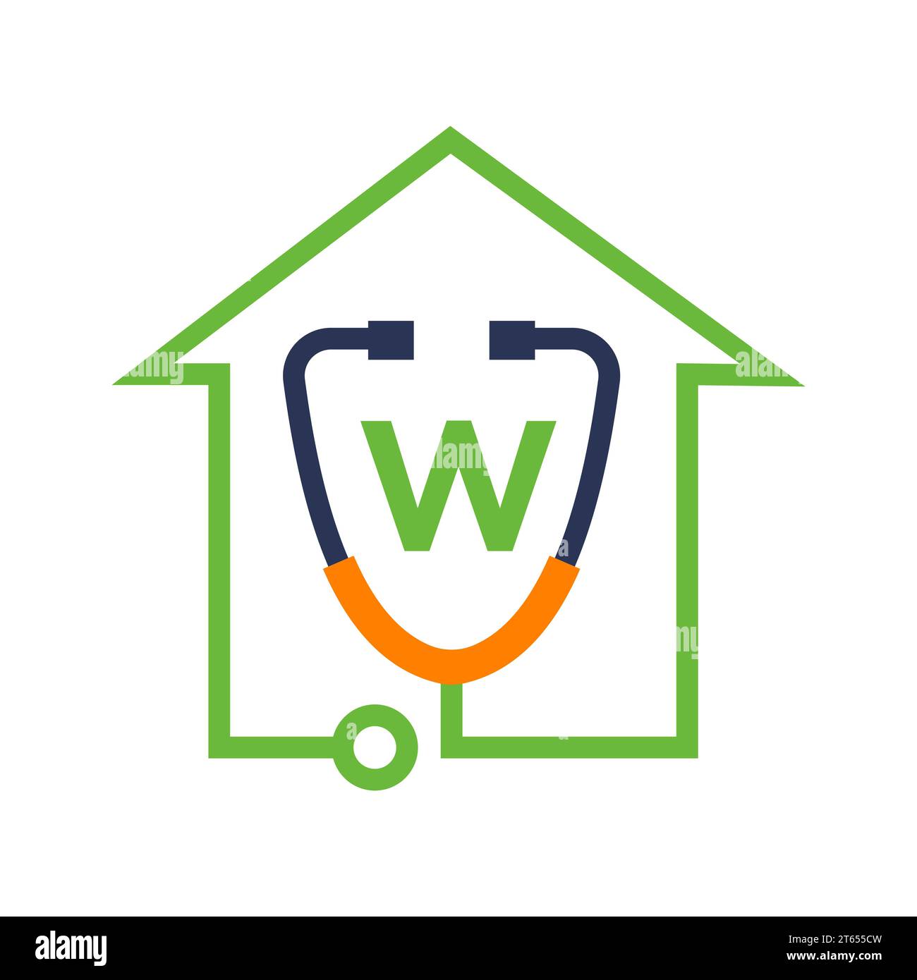 Letter W Healthcare Medical Logo. Doctor and Medical Logotype Concept ...