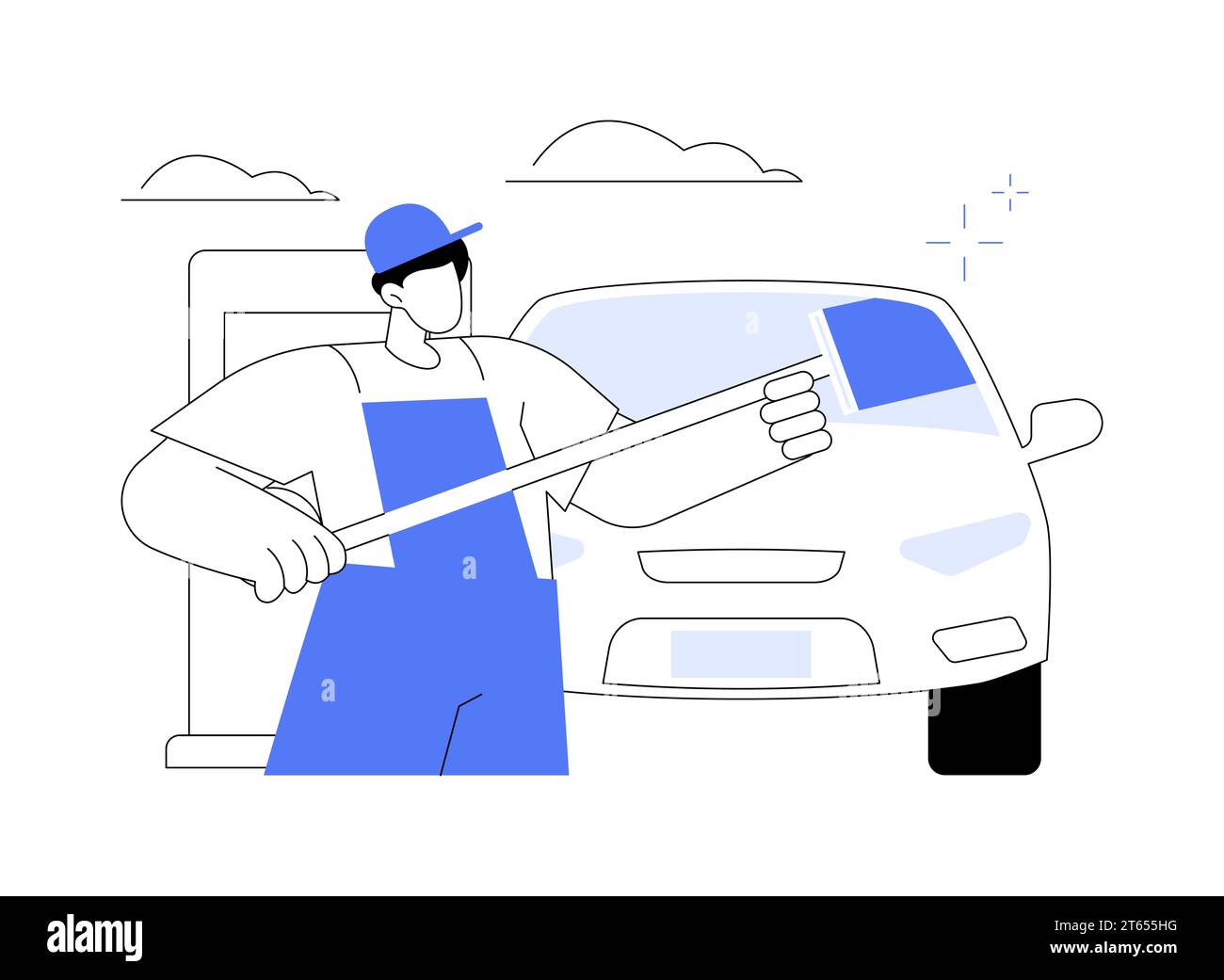 Windshield wash abstract concept vector illustration Stock Vector Image ...