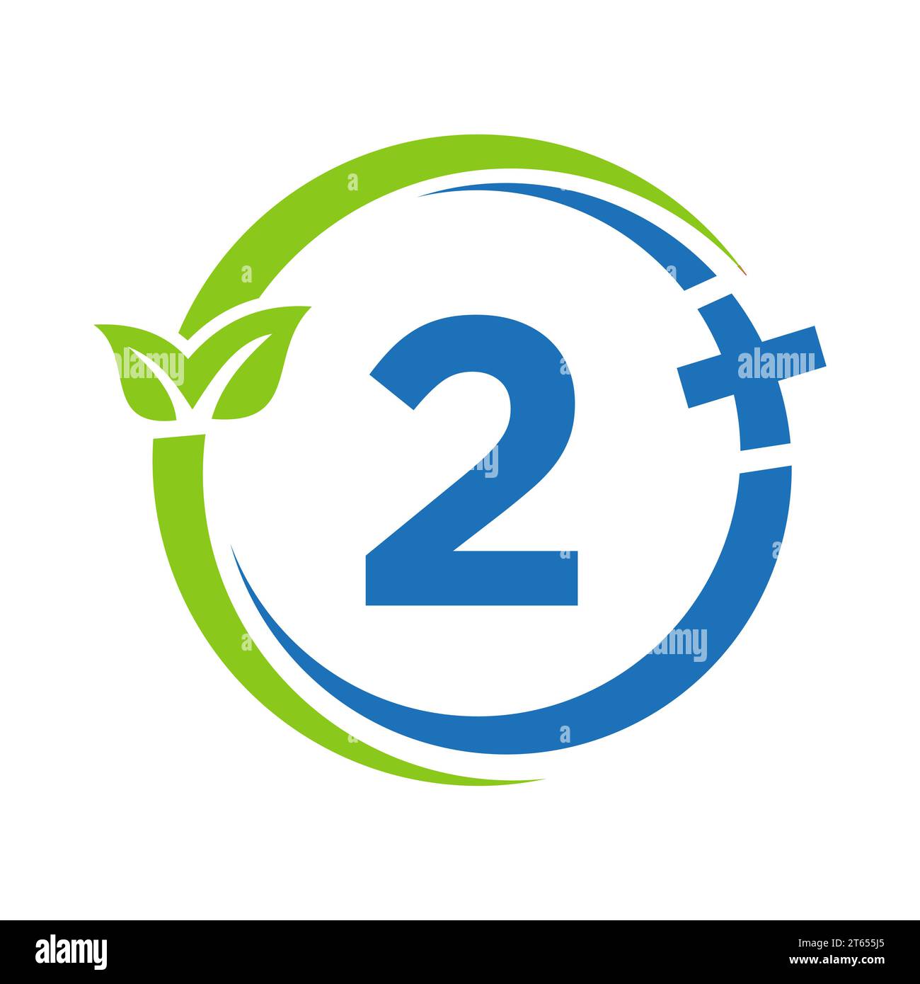 Letter 2 Healthcare Logo. Doctor Logo on Alphabet 2 Sign. Medical ...