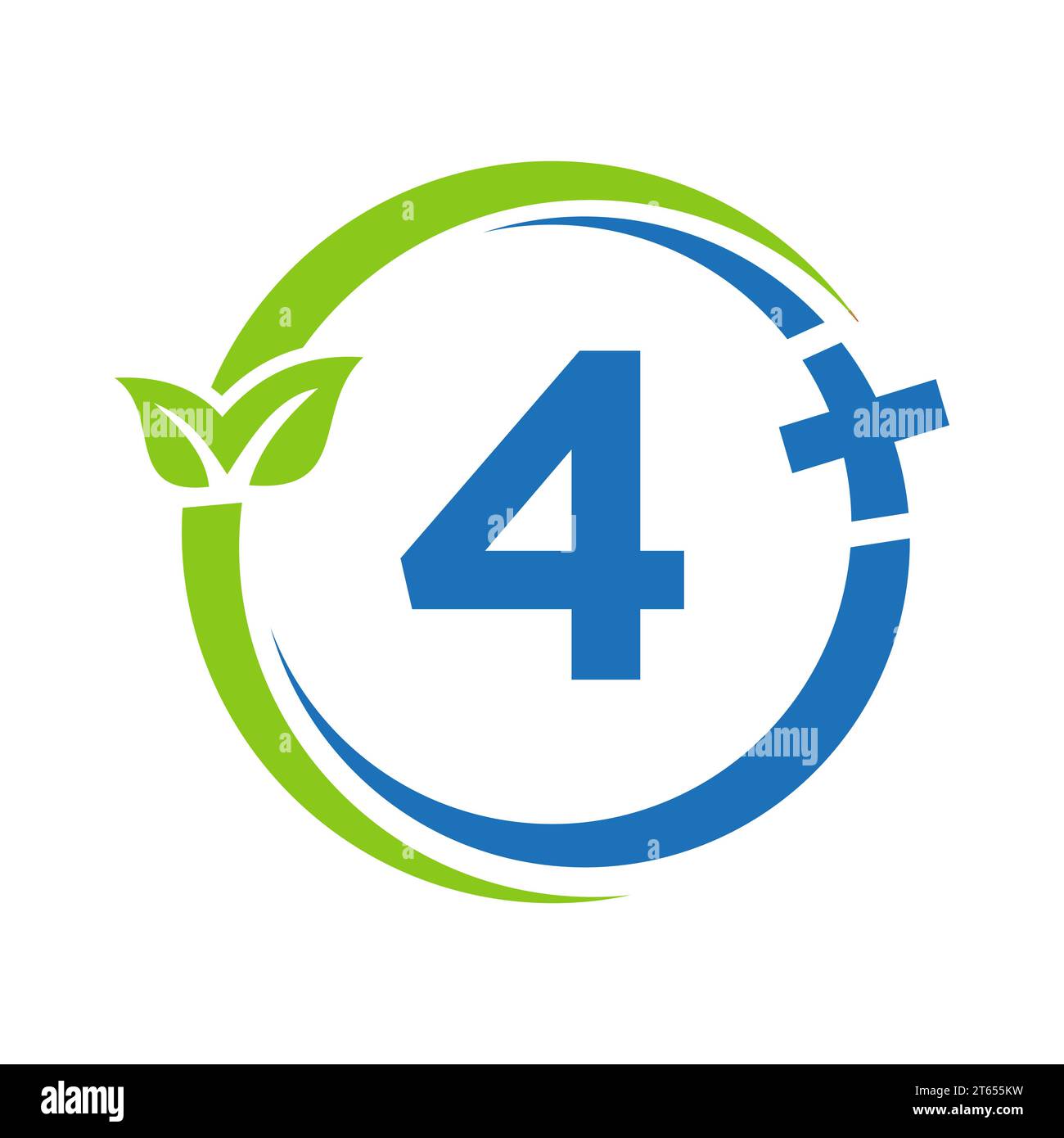 Letter 4 Healthcare Logo. Doctor Logo on Alphabet 4 Sign. Medical ...