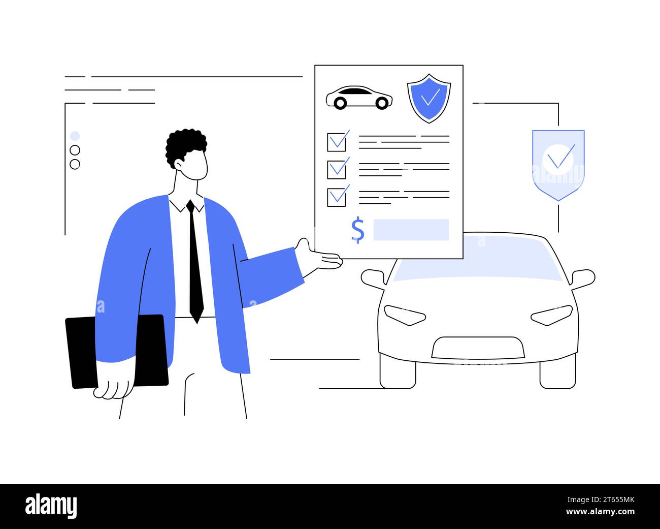 Vehicle insurance abstract concept vector illustration Stock Vector ...