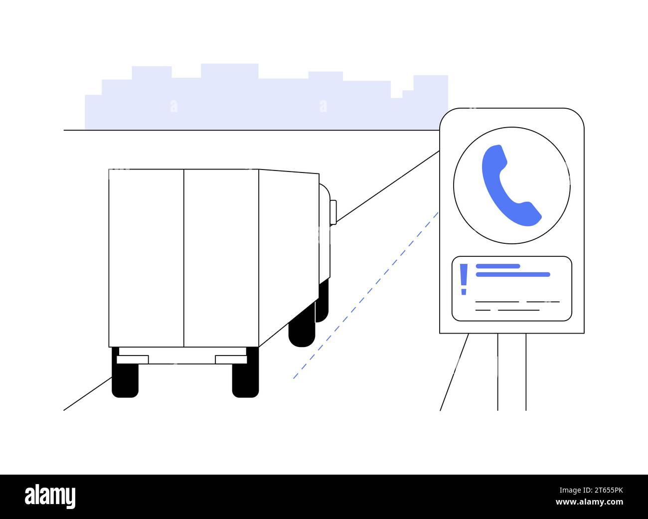 Emergency call box abstract concept vector illustration Stock Vector ...