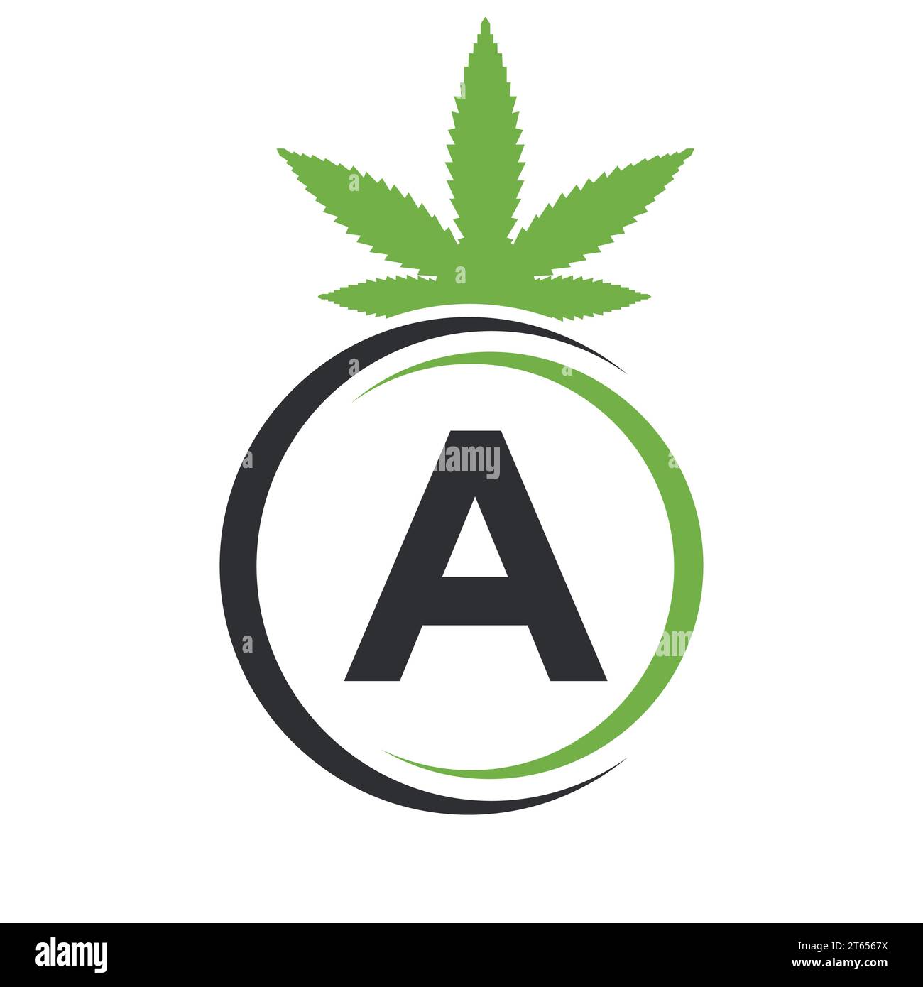 Letter A Marijuana Logo. Cannabis Logo Sign Concept A Alphabet Symbol ...
