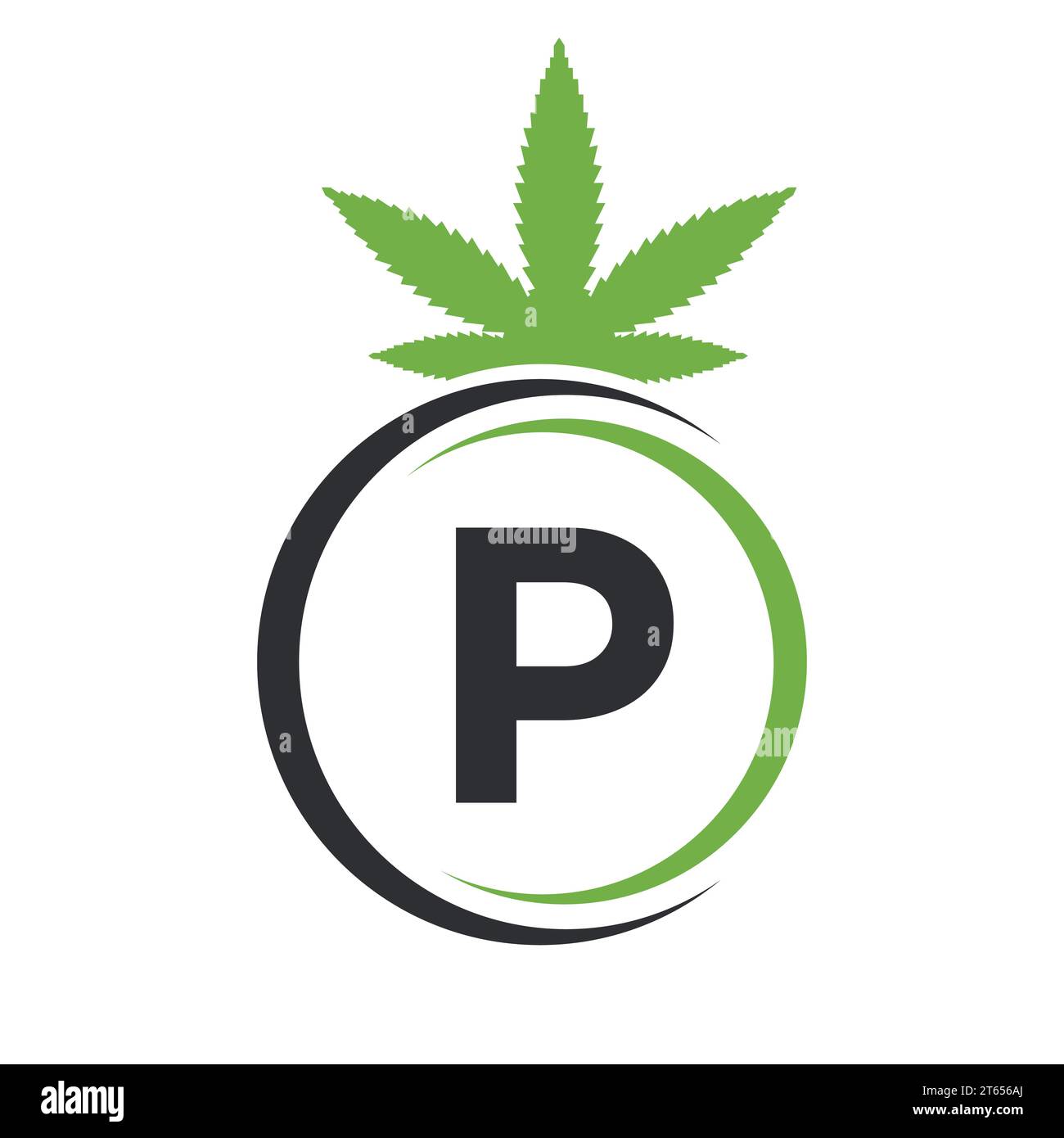 Letter P Marijuana Logo. Cannabis Logo Sign Concept P Alphabet Symbol ...