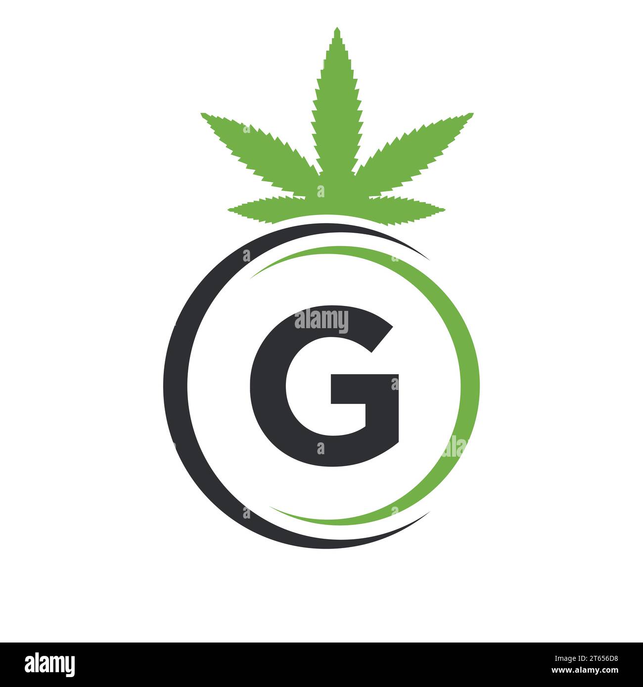 Letter G Marijuana Logo. Cannabis Logo Sign Concept G Alphabet Symbol ...